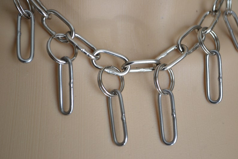 Hanging Chain Link Charms Choker Steel Chain Short-link Chain | Etsy