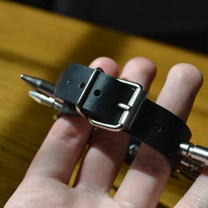 Spiked Leather Bracelet, Massive Spikes Wrist Cuff, Chunky Spikes ...