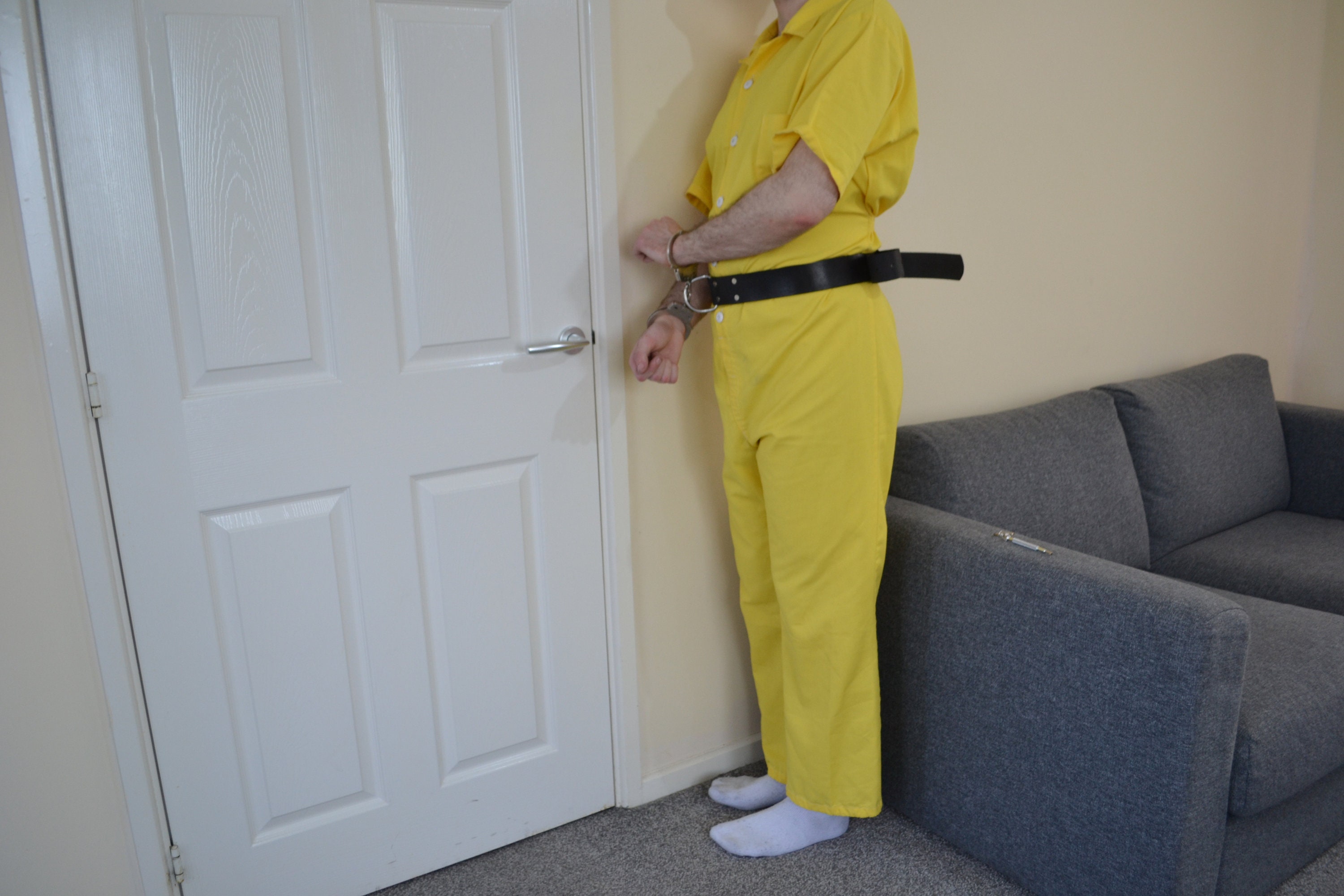 Handcuff Belt 2 inch wide extra large and small BDSM Prisoner | Etsy