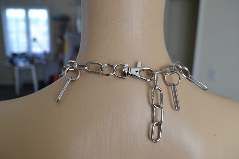 Hanging Chain Link Charms Choker Steel Chain Short-link Chain - Etsy