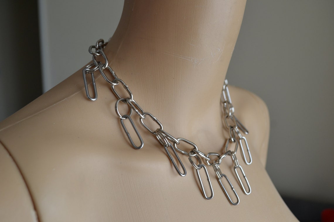 Hanging Chain Link Charms Choker Steel Chain Short-link Chain - Etsy