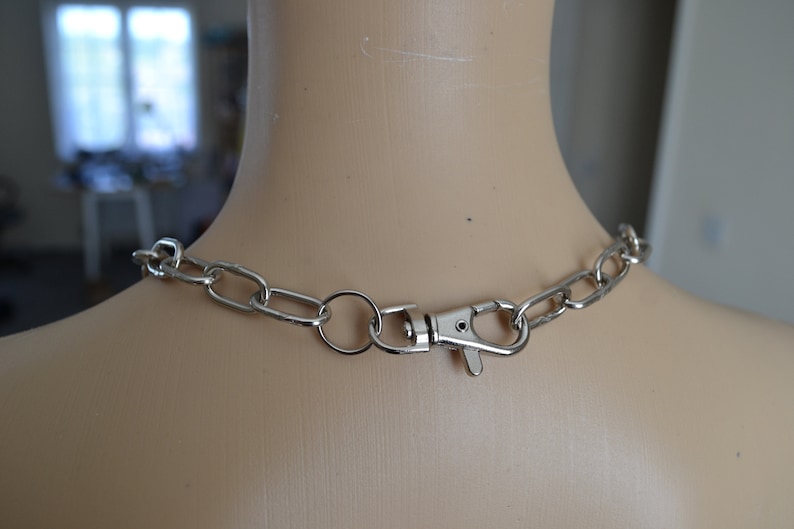 Metal Chain Link Choker Shiny Plated Steel Chain Silver - Etsy