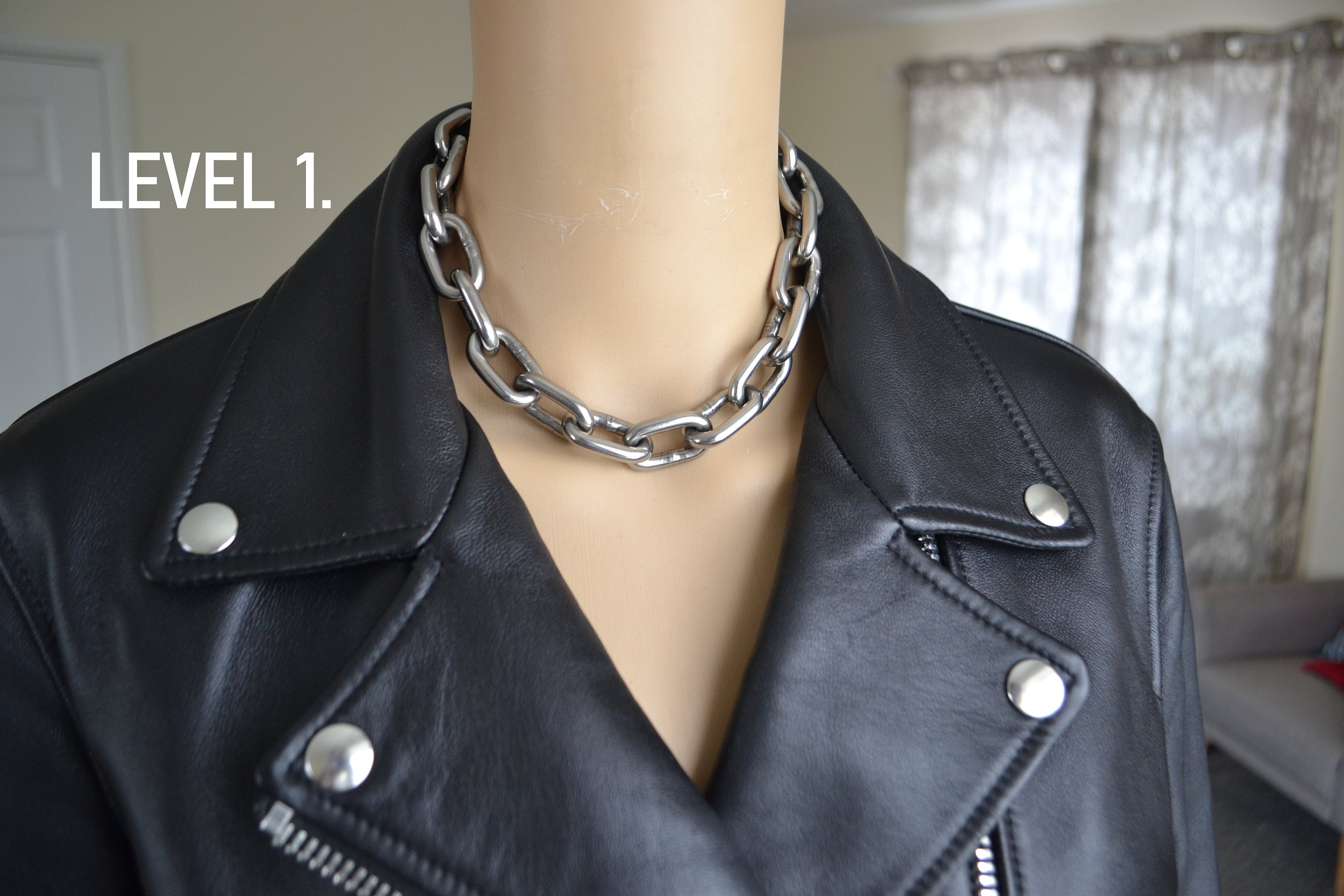 PSYCHO_CHOKER Cool Very Chunky Choker Chain Heavy Shiny | Etsy UK
