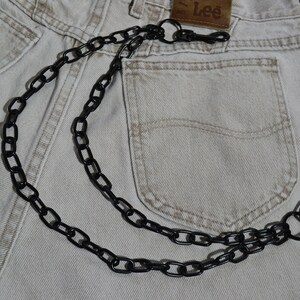 Black Double Wallet Chain With O Ring, Belt Chain, 90's Trouser Chain ...