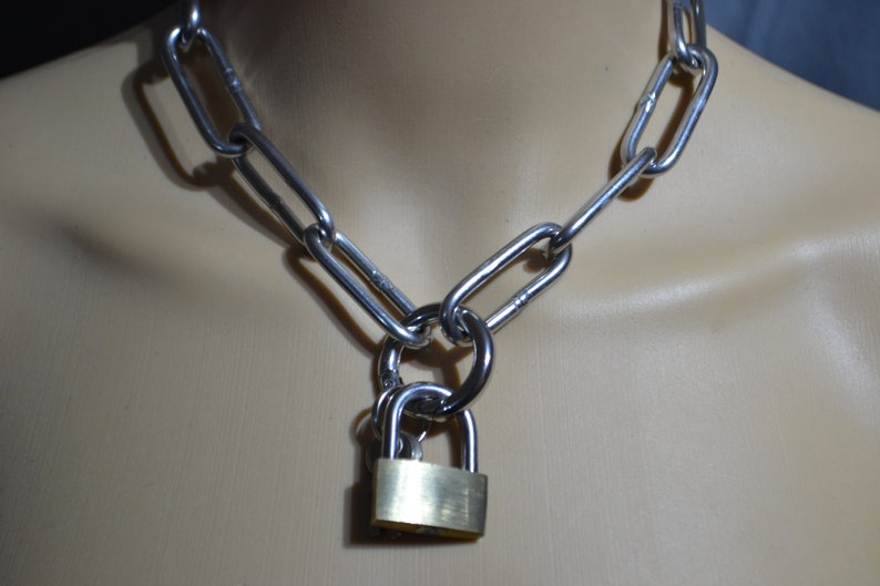 Padlock and Ring Chain Necklace With Keys Stainless Steel | Etsy
