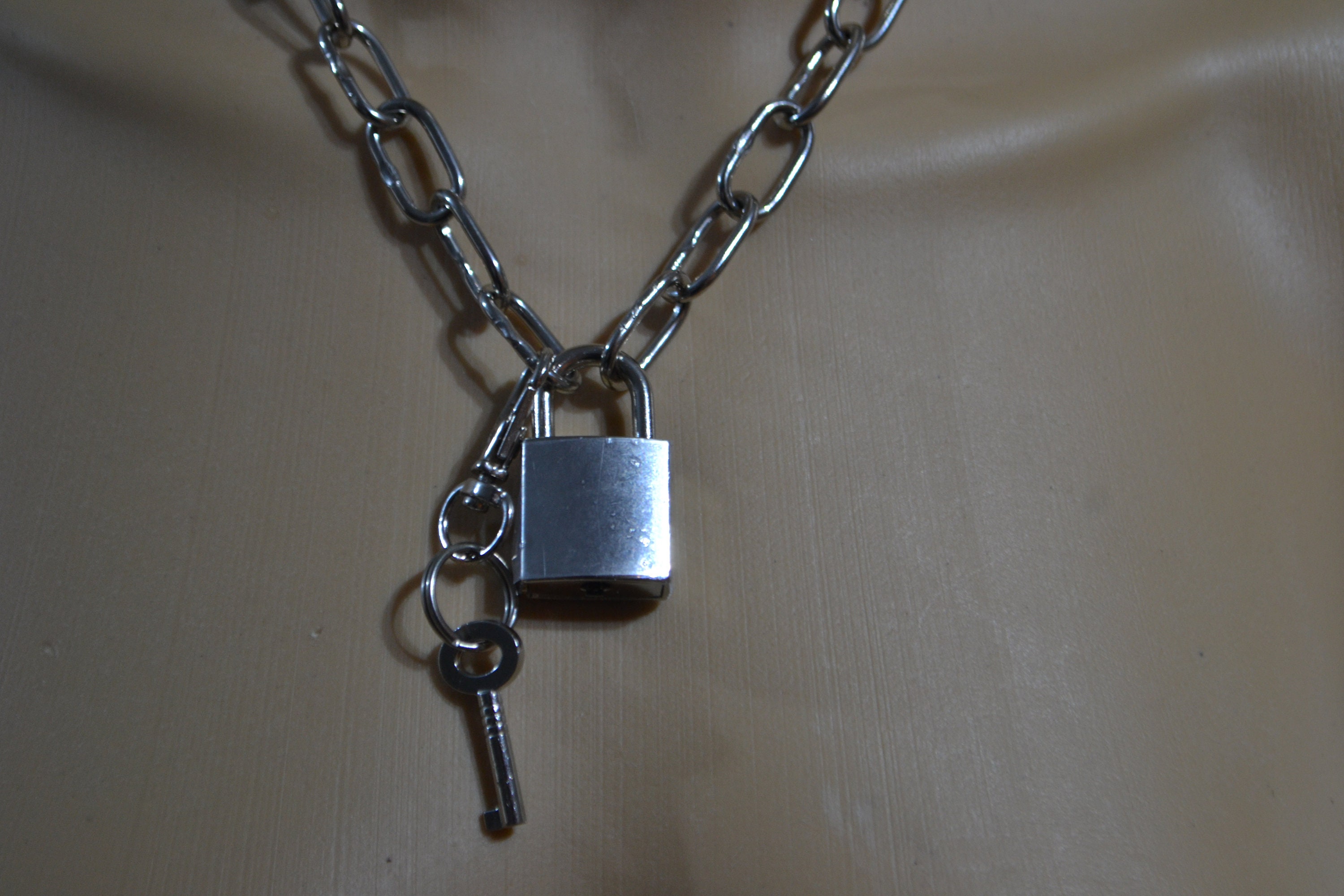 Silver Padlock Chain Necklace Padlock Necklace Silver - Etsy