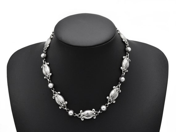 Georg Jensen art nouveau moonlight blossom collier / … - Gem