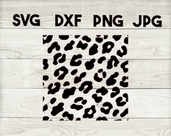 Leopard Print Digital File SVG, PNG, JPG Cricut & Silhouette Animal ...