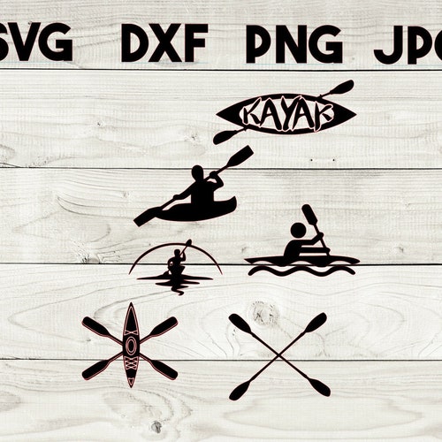 Kayak SVG Kayak Logo SVG Mountains SVG Man Woman Kayaking | Etsy