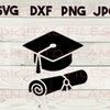 Graduation Cap Outline SVG, Graduation SVG, Graduation Cap Clipart ...