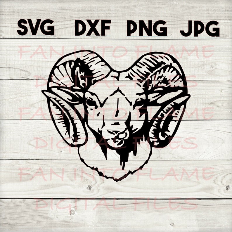 Ram SVG DXF Png Jpg Digital Download Silhouette Cricut - Etsy