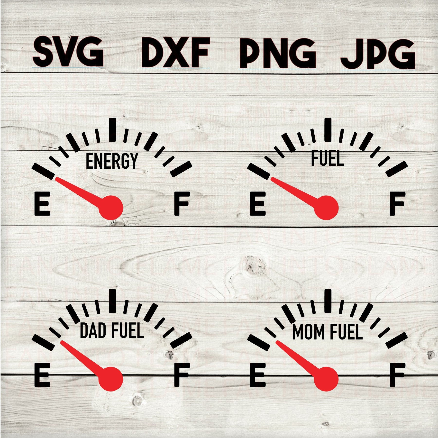 Fuel Gauge SVG DXF Png Jpg Digital Download Silhouette - Etsy