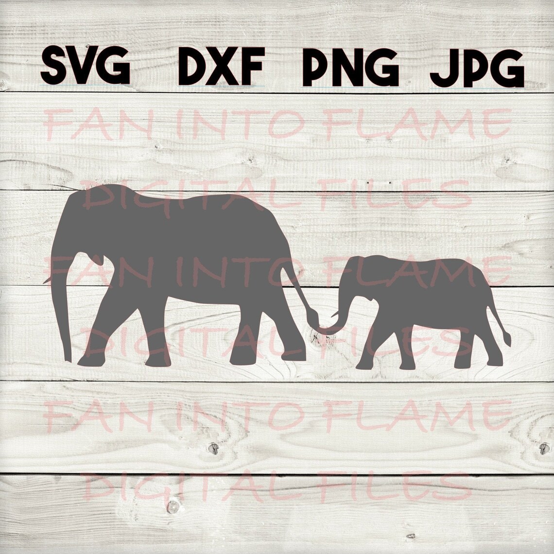 Baby Mama Elephant SVG DXF Png Jpg Digital Download - Etsy