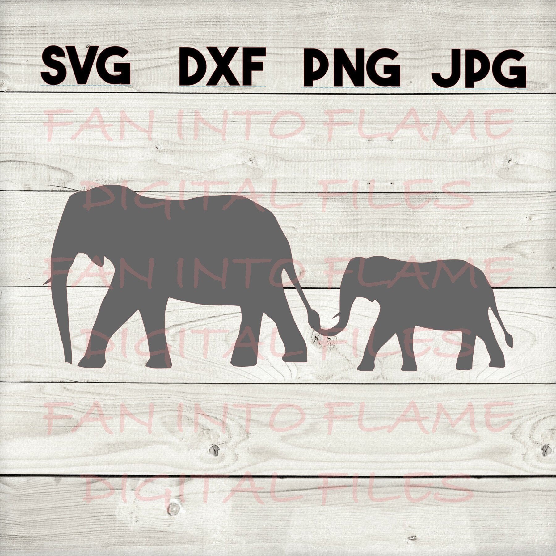 Baby Mama Elephant SVG DXF Png Jpg Digital Download - Etsy