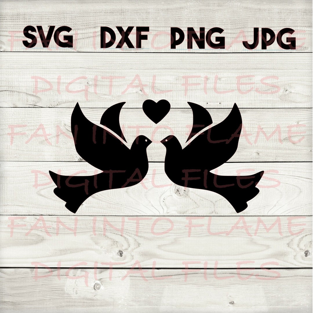 Doves SVG, DXF, Png, Jpg, Digital Download, Silhouette, Cricut - Etsy