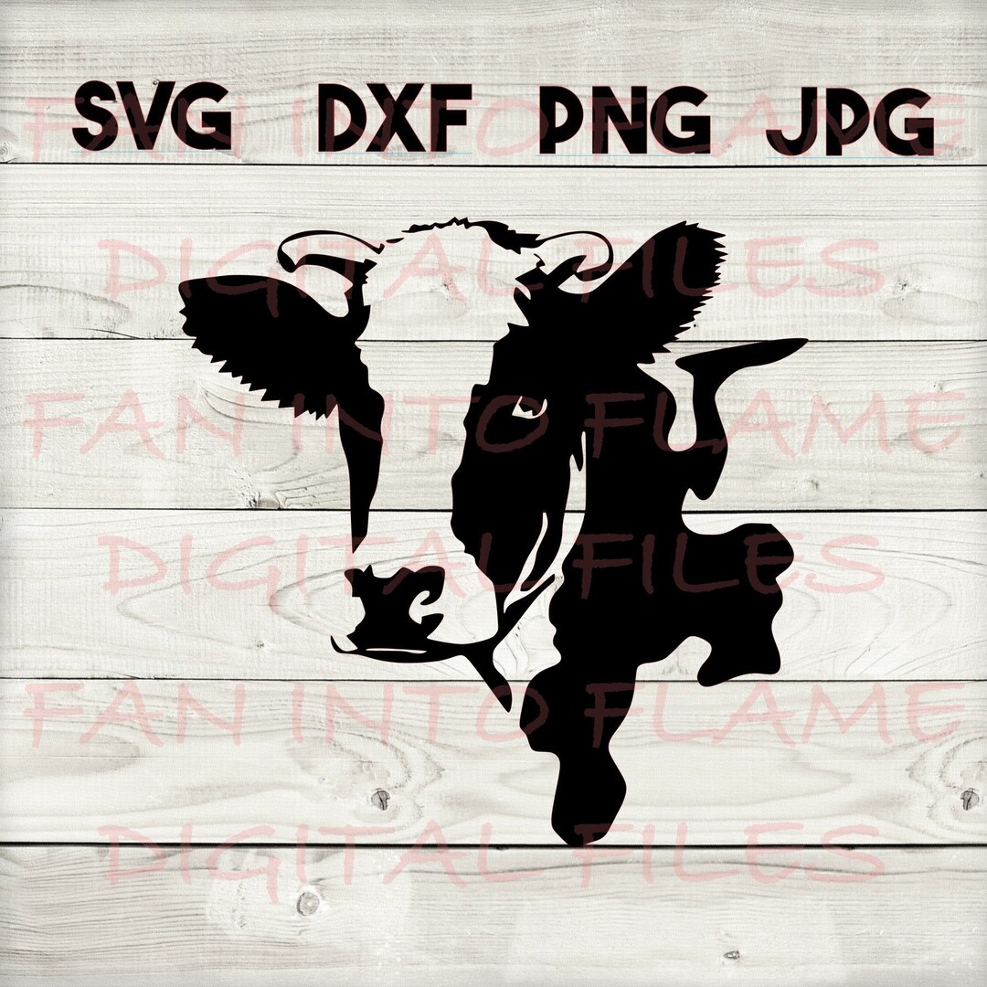 Cow SVG, DXF, Png, Jpg, Digital Download, Silhouette, Cricut - Etsy