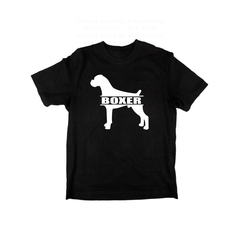 Boxer Split Monogram SVG DXF Png Jpg Digital Download - Etsy