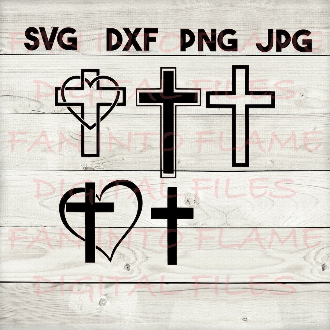 Cross Bundle SVG, DXF, Png, Jpg, Digital Download, Silhouette, Cricut ...