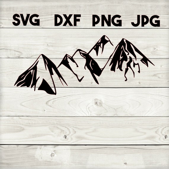 Berge SVG DXF png jpg digitaler Download Silhouette - Etsy Schweiz