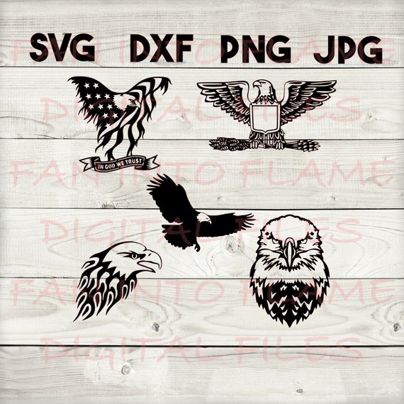 Eagle Bundle SVG DXF Png Jpg Digital Download Silhouette | Etsy