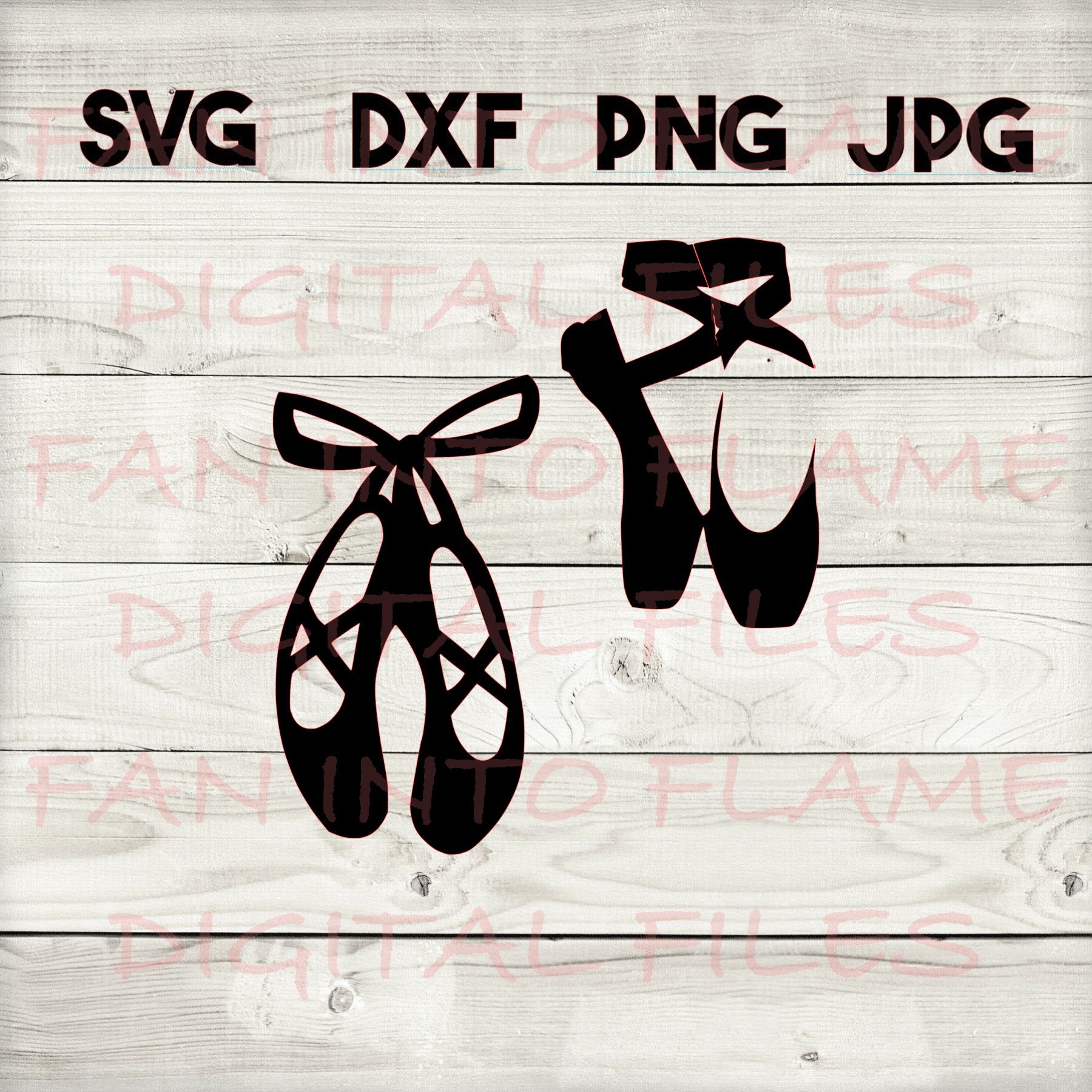 Ballet Shoes SVG DXF Png Jpg Digital Download Silhouette - Etsy Australia