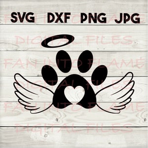 Dog Wings SVG, DXF, Png, Jpg, Digital Download, Silhouette, Cricut ...