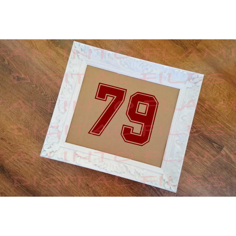 Jersey Number SVG DXF Png Jpg Digital Download - Etsy