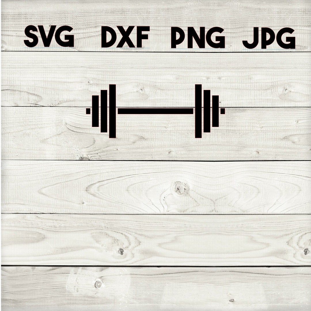 Barbell SVG, DXF, Png, Jpg, Digital Download, Silhouette, Cricut - Etsy