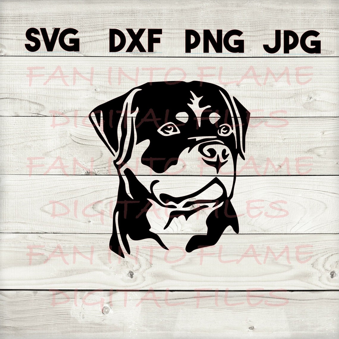Rottweiler SVG DXF Png Jpg Digital Download Silhouette | Etsy