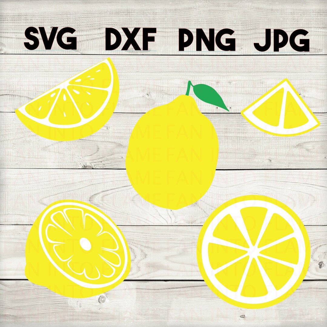 Lemon Slice SVG, DXF, Png, Jpg, Digital Download, Silhouette, Cricut ...