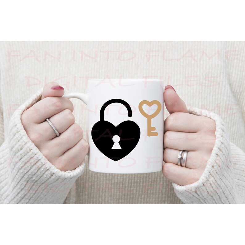 Heart lock and key SVG DXF png jpg digital download | Etsy