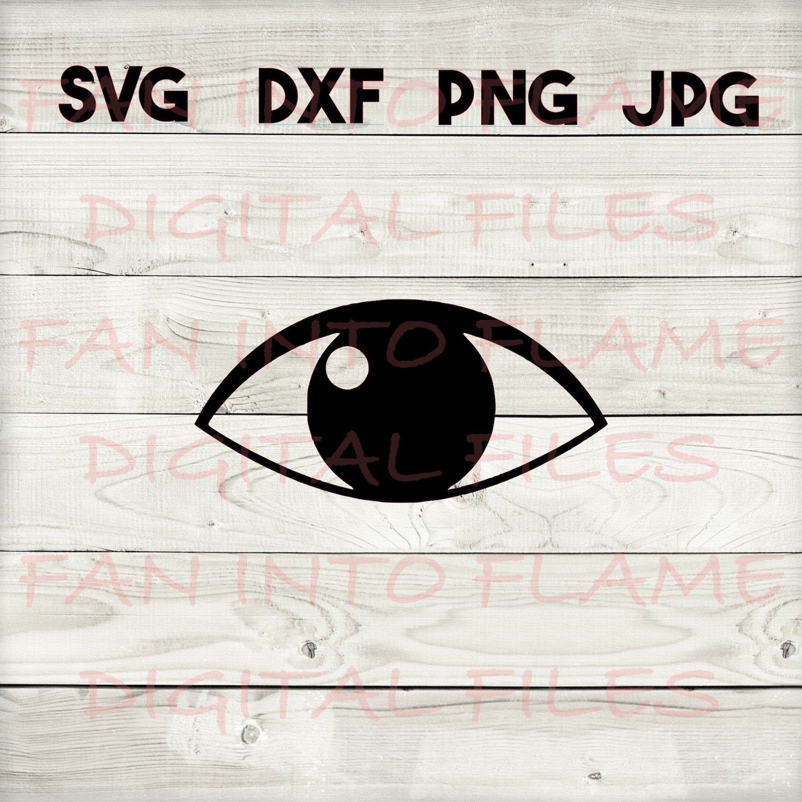 Eye SVG DXF Png Jpg Digital Download Silhouette Cricut | Etsy