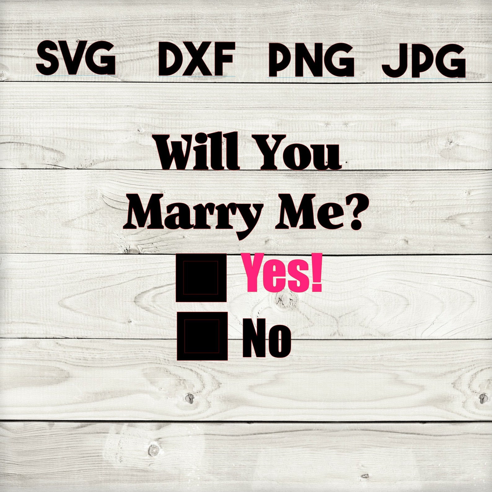 Will You Marry Me SVG DXF Png Jpg Digital Download | Etsy