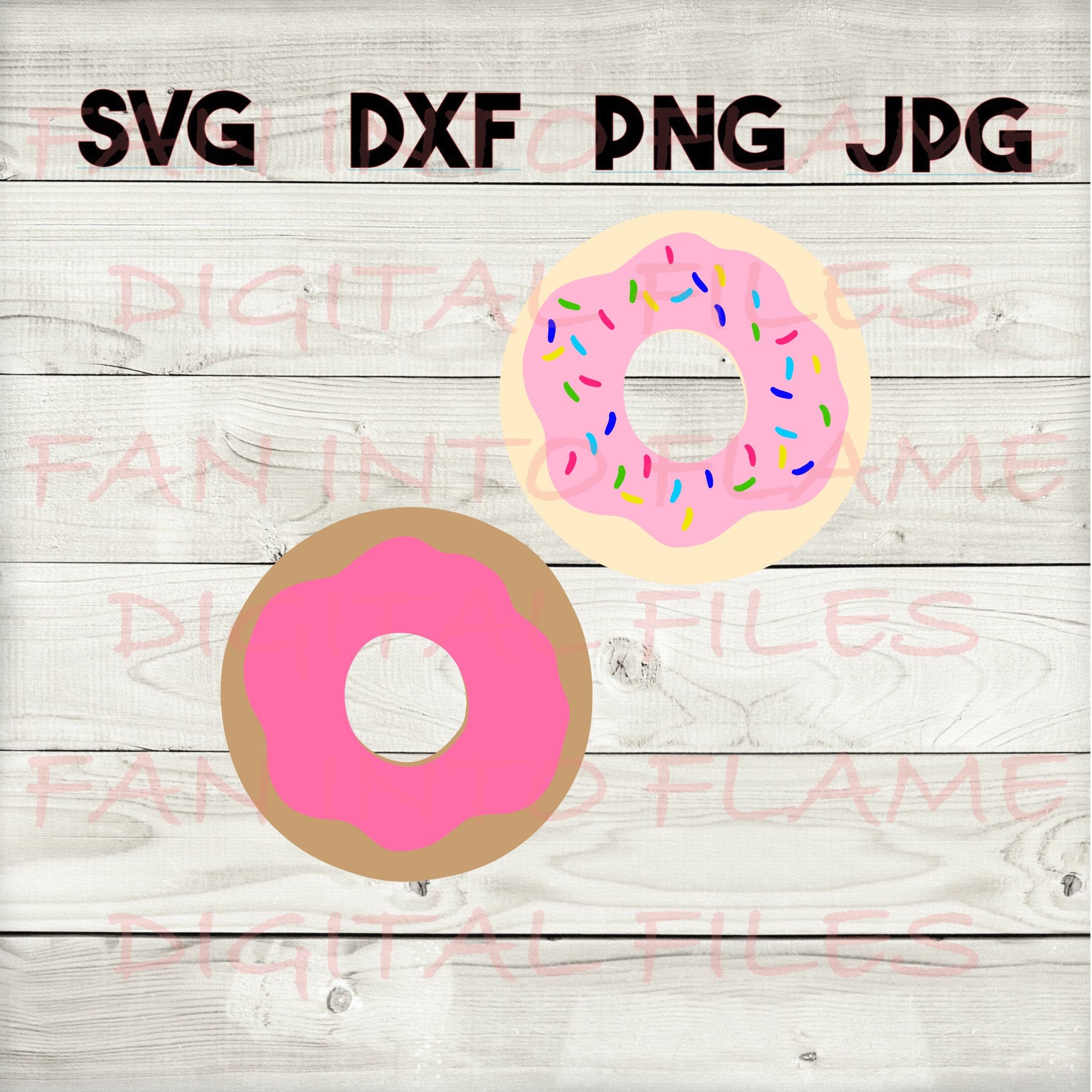 Donuts SVG DXF png jpg digital download silhouette | Etsy