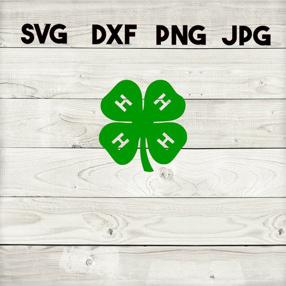 4H clover SVG DXF png jpg digital download silhouette | Etsy