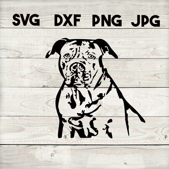 Pitbull 2 SVG DXF Png Jpg Digital Download Silhouette | Etsy