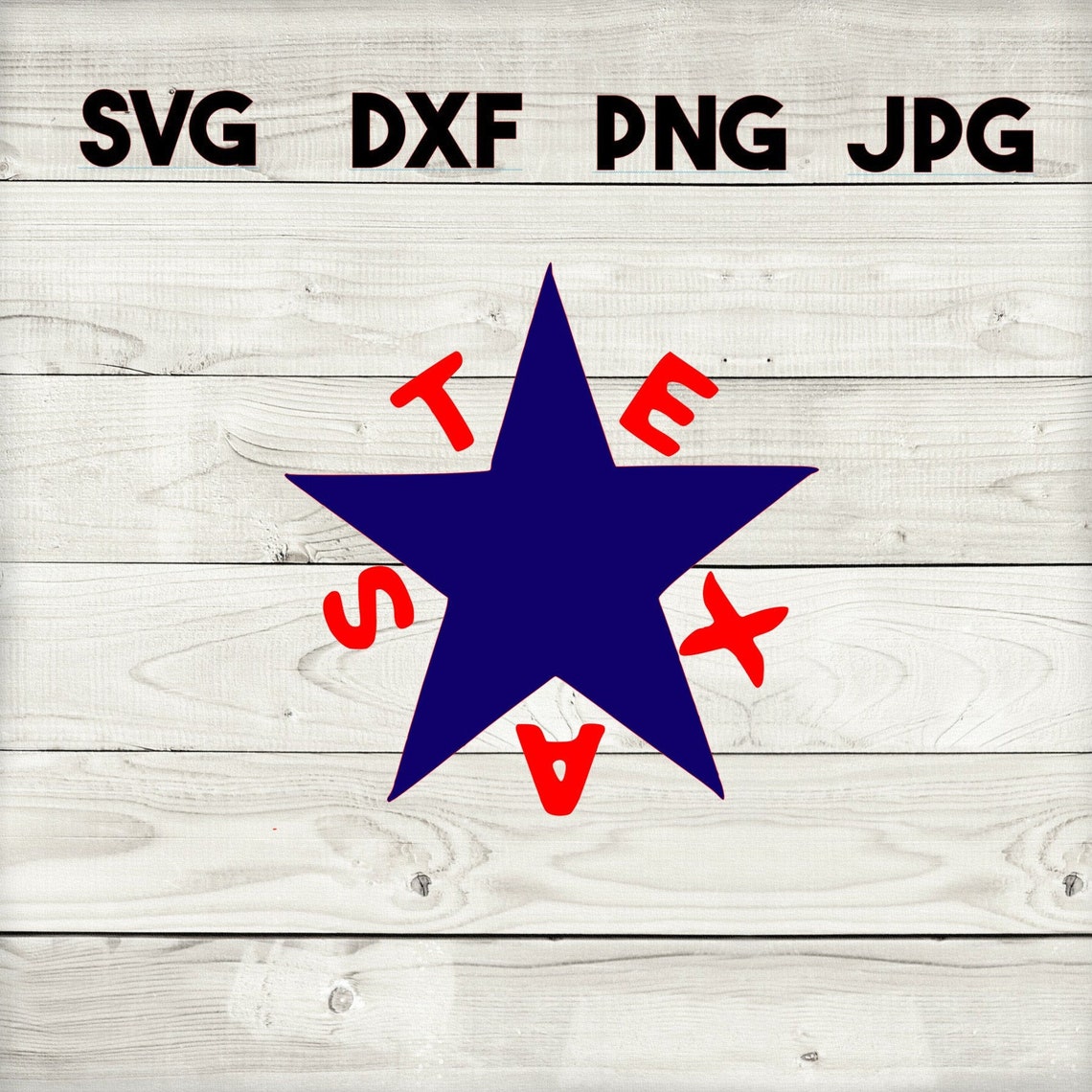 Texas star SVG DXF png jpg descarga digital silueta - Etsy España