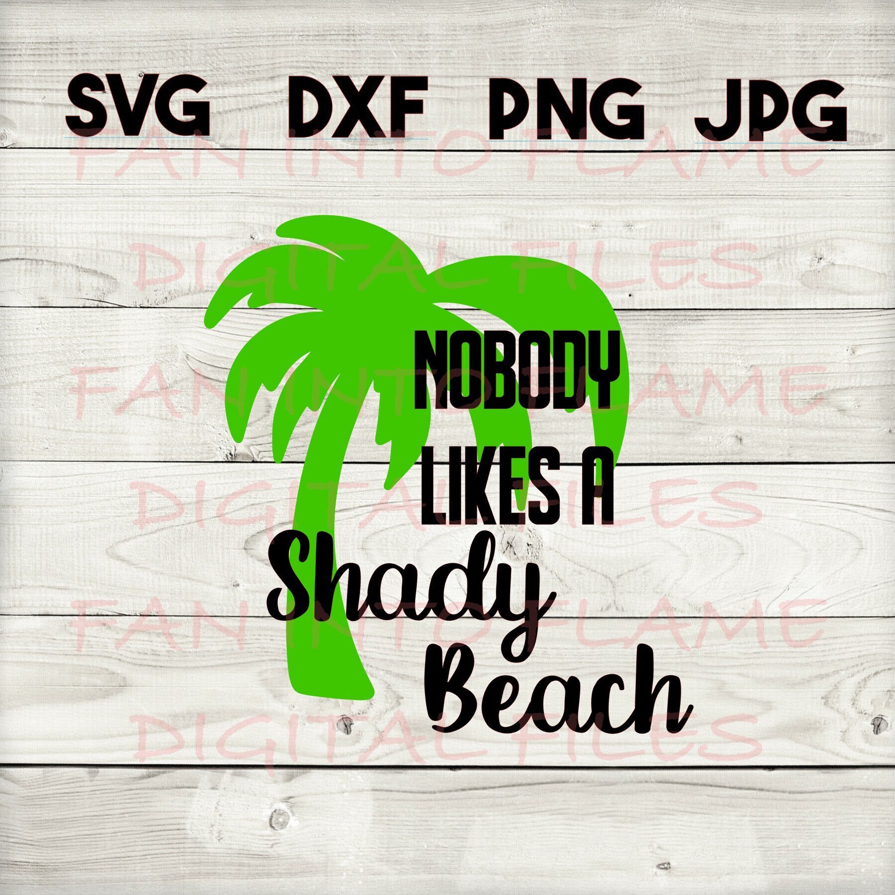 Shady Beach SVG, DXF, Png, Jpg, Digital Download, Silhouette, Cricut ...