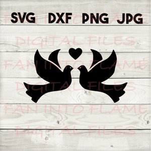Doves SVG, DXF, Png, Jpg, Digital Download, Silhouette, Cricut - Etsy