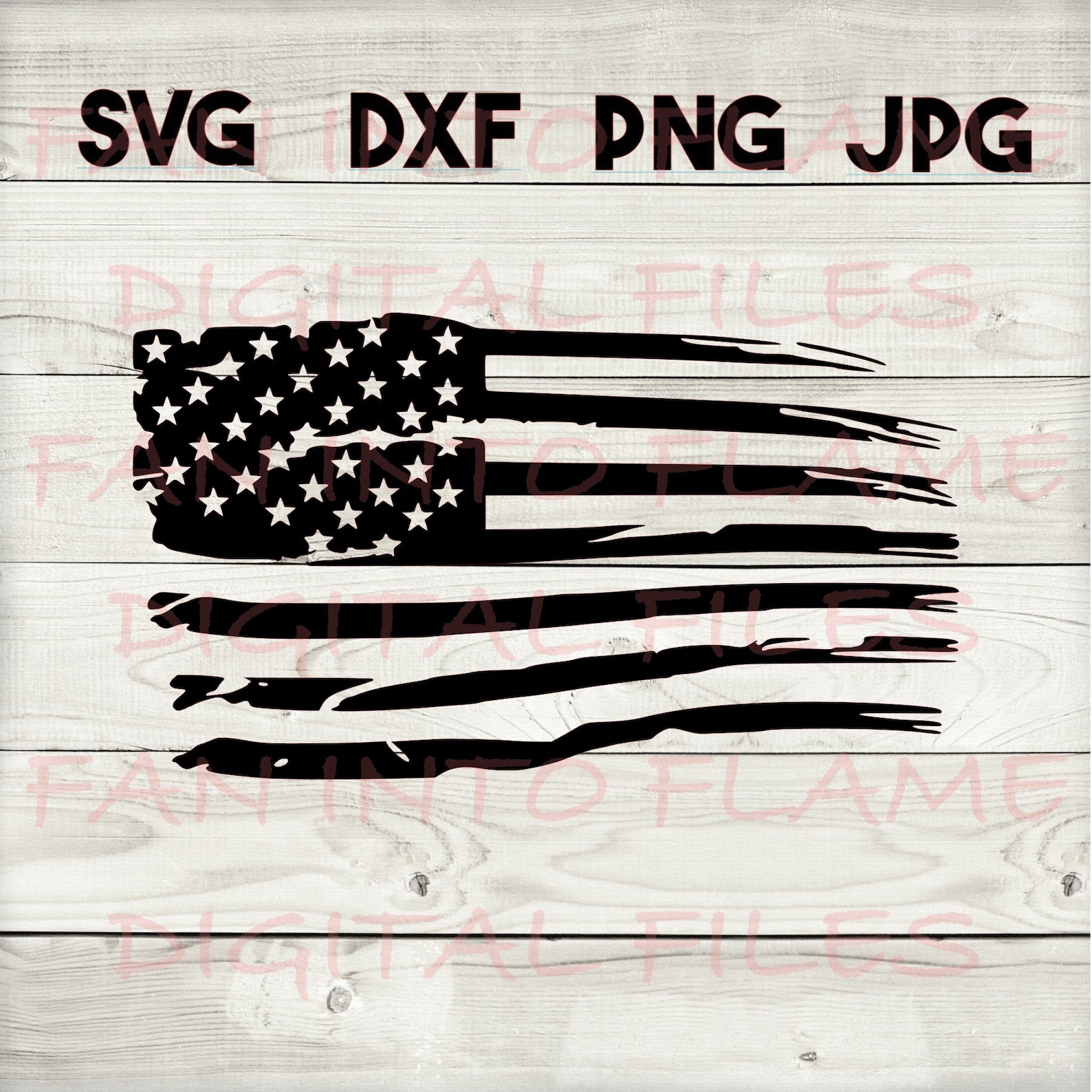 Distressed American Flag SVG DXF Png Jpg Digital Download - Etsy