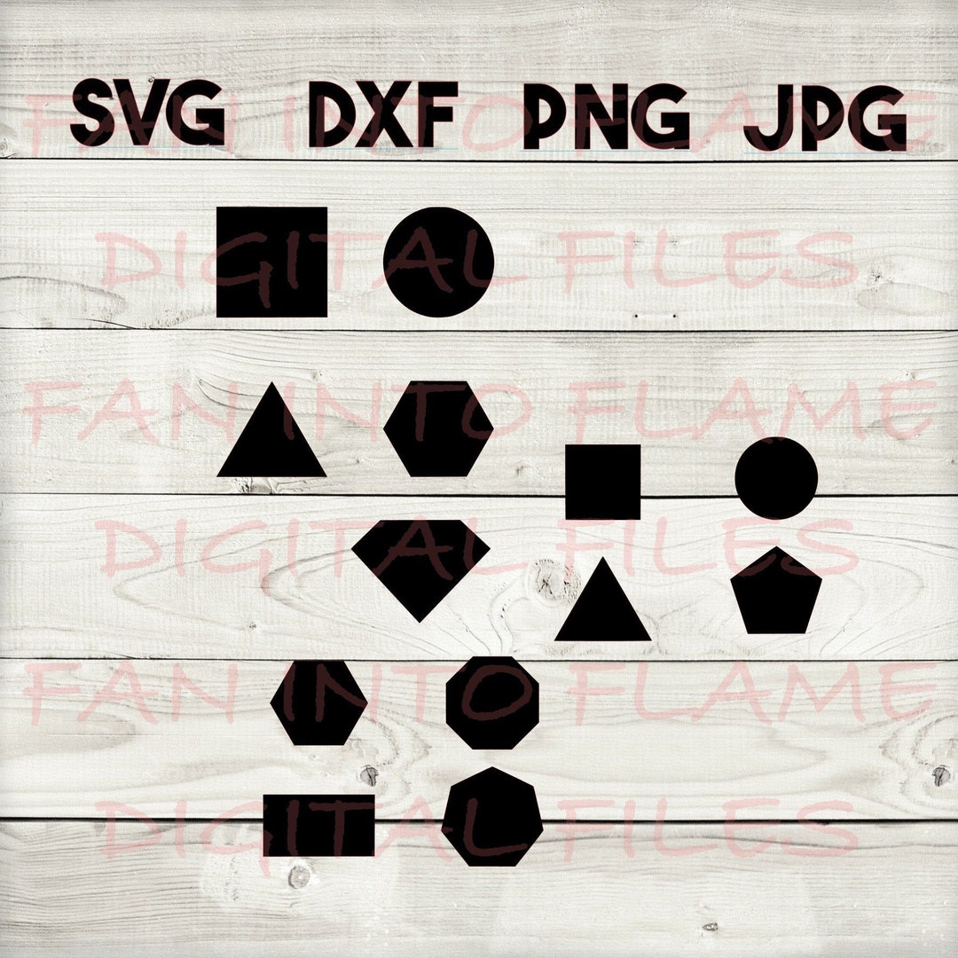 Geometric Shapes SVG, DXF, Png, Jpg, Digital Download, Silhouette ...