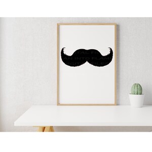 Bigote SVG DXF png jpg descarga digital silueta cricut | Etsy