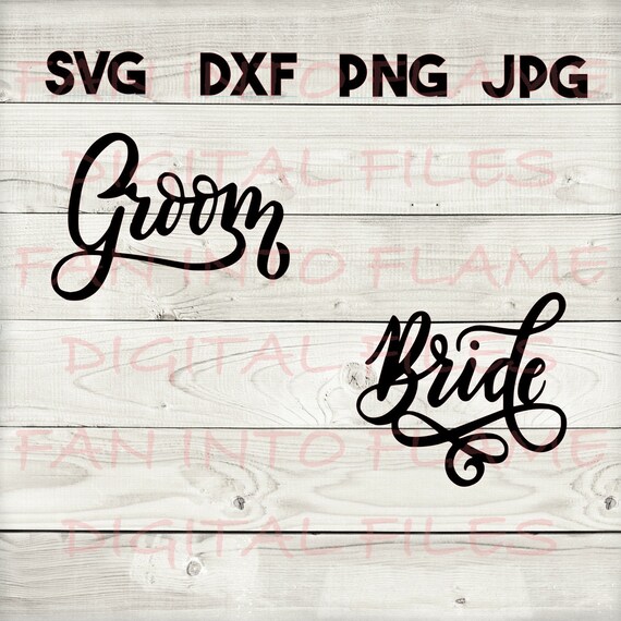 Groom Bride SVG DXF Png Jpg Digital Download Silhouette | Etsy
