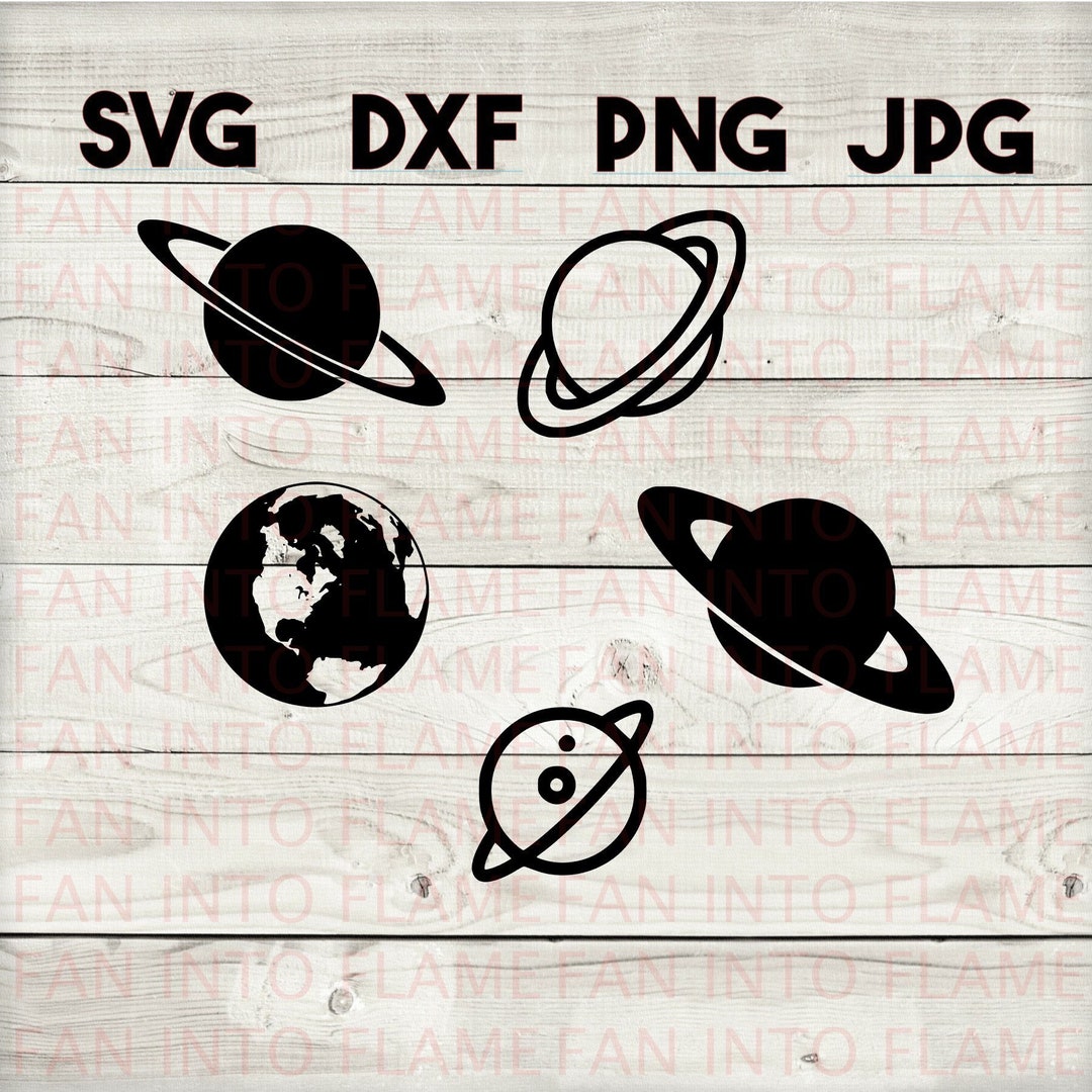 Planets SVG, DXF, Png, Jpg, Digital Download, Silhouette, Cricut ...