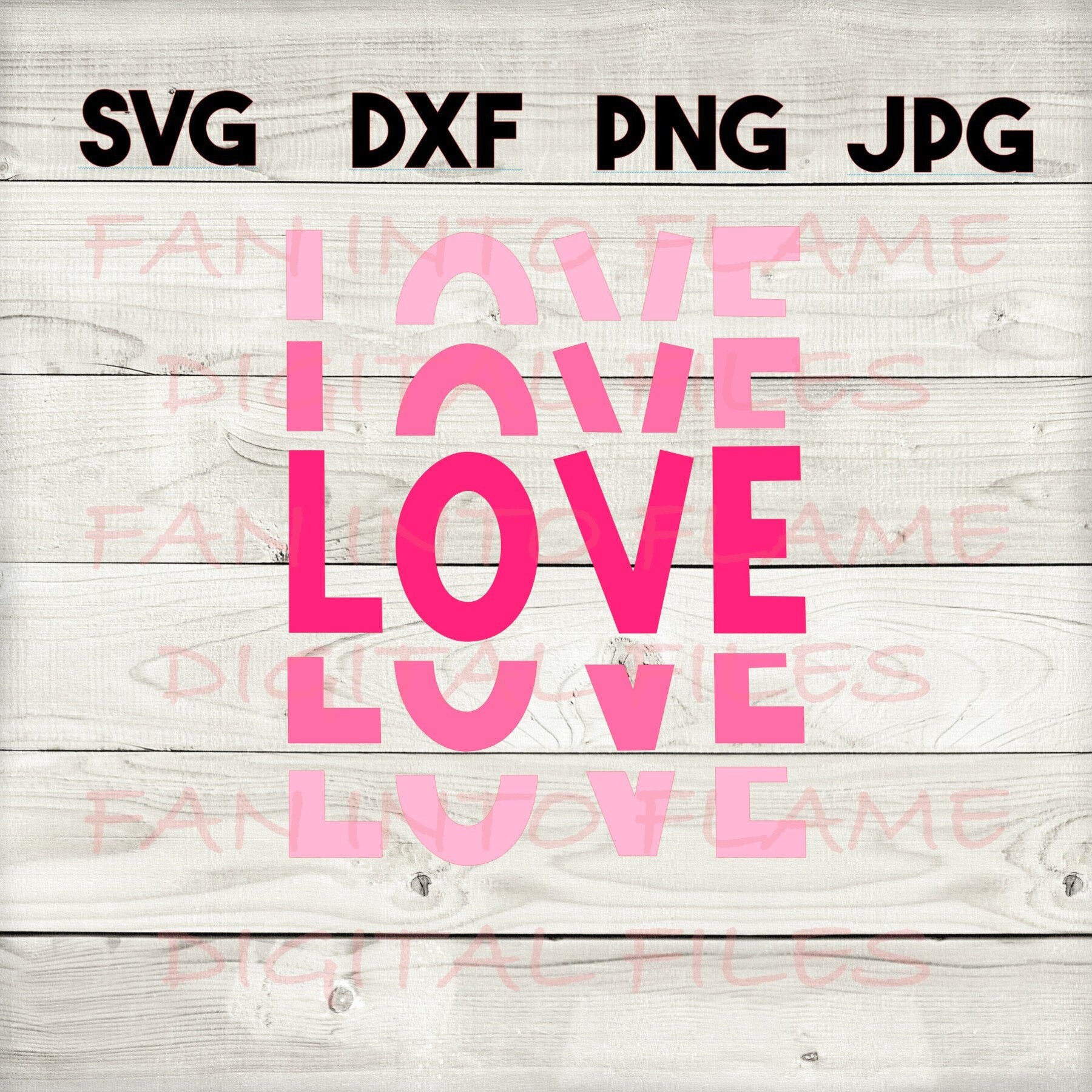 Love ripple SVG DXF png jpg digitaler Download | Etsy