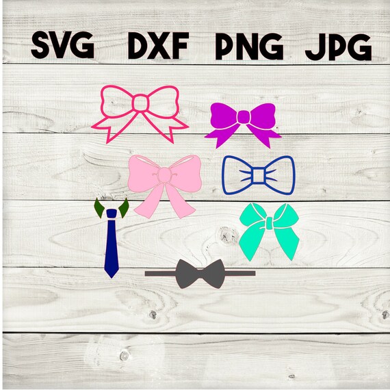 Bow SVG DXF png jpg digital download silhouette cricut | Etsy
