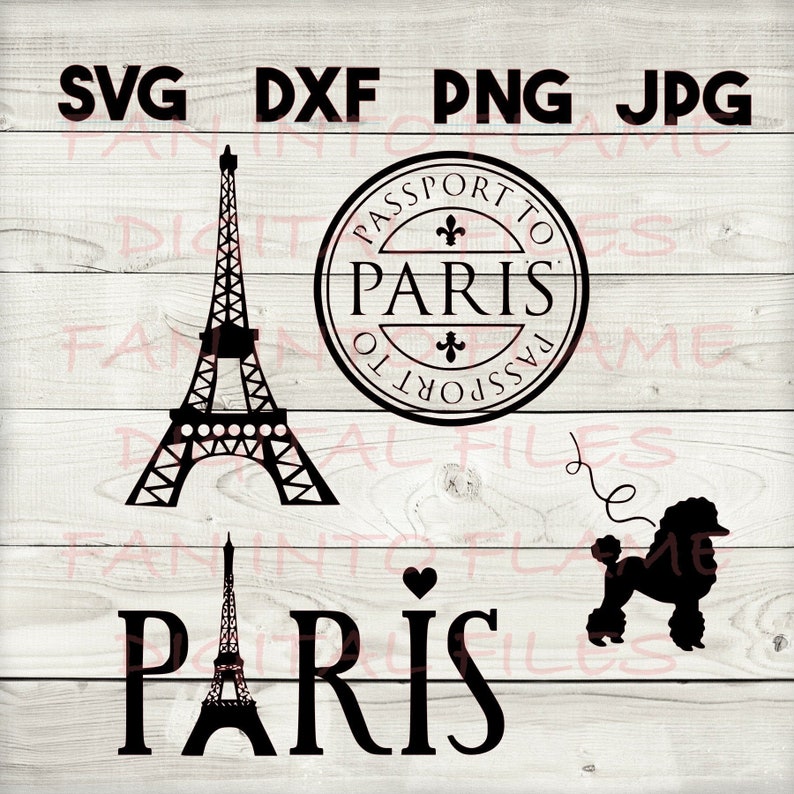 Paris SVG DXF Png Jpg Digital Download Silhouette - Etsy UK