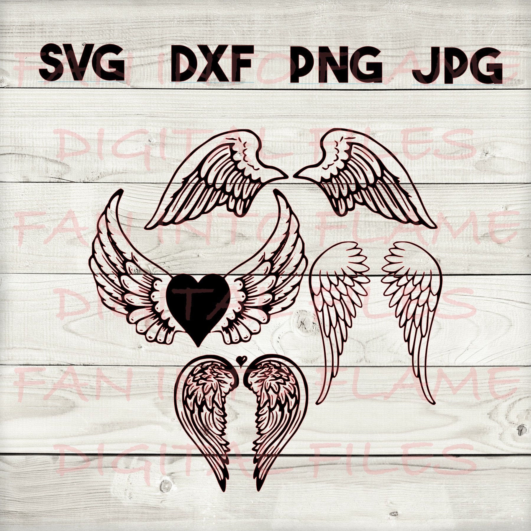 Angel Wings Bundle SVG DXF Png Jpg Digital Download - Etsy UK