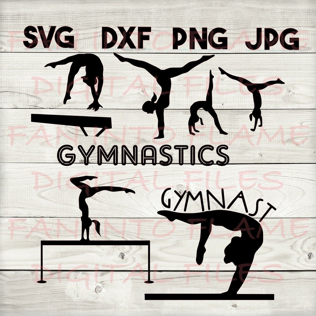 Gymnastics Bundle SVG, DXF, Png, Jpg, Digital Download, Silhouette ...