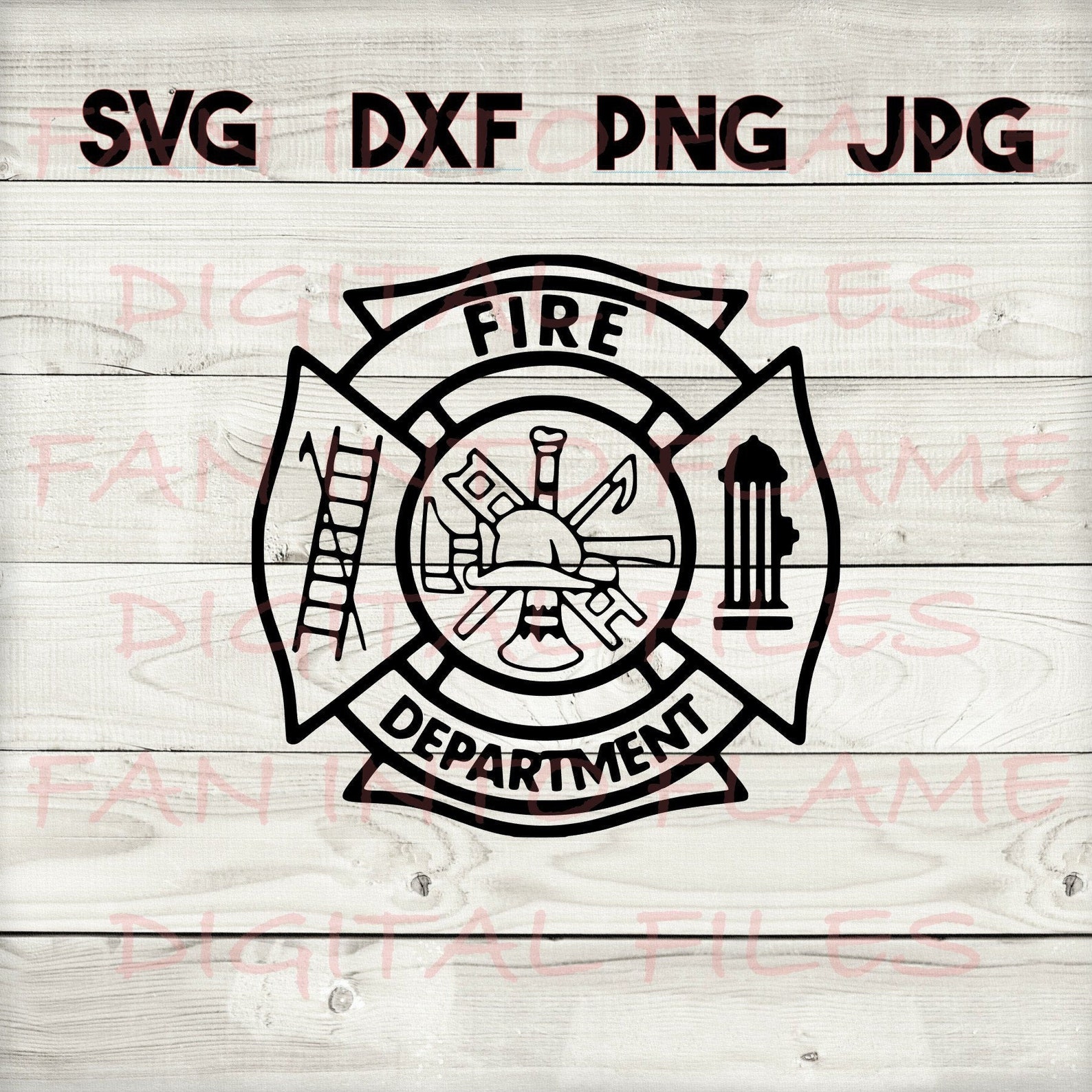 Fire Department SVG DXF Png Jpg Digital Download | Etsy